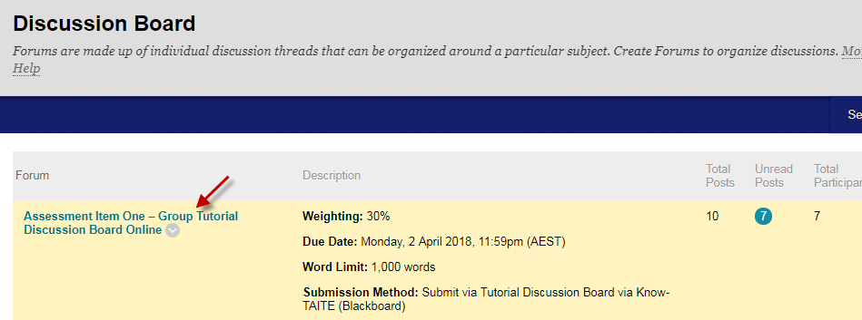How to access a Group Discussion Board in Blackboard – BBI